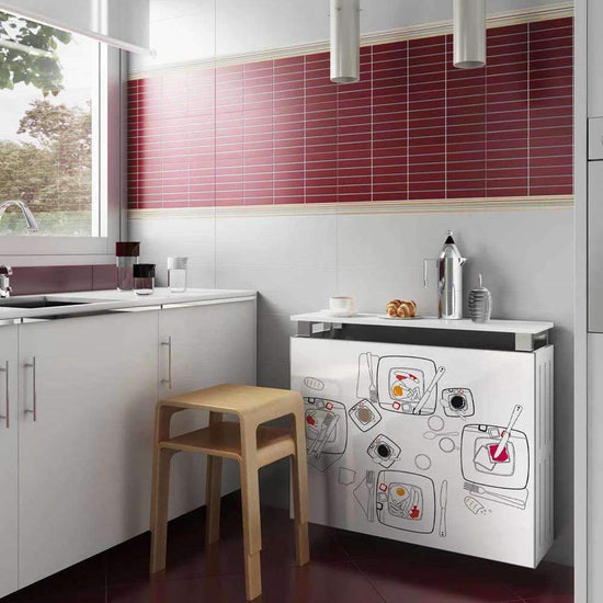 Bespoke Folding TABLE Radiator Cover SpaceSaving wood finish cabinet ...